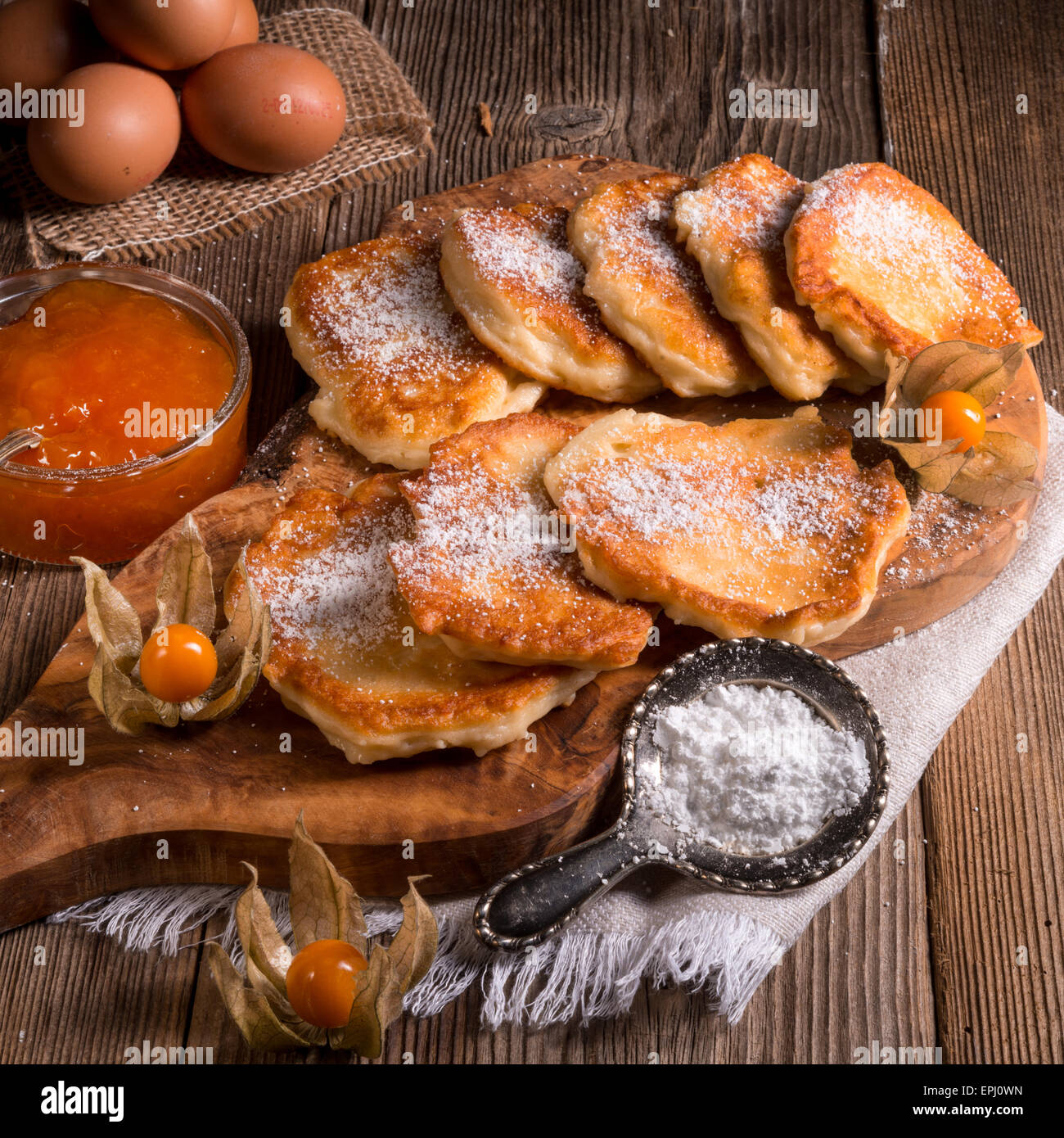 racuchy - Polish yeast pancakes Stock Photo - Alamy