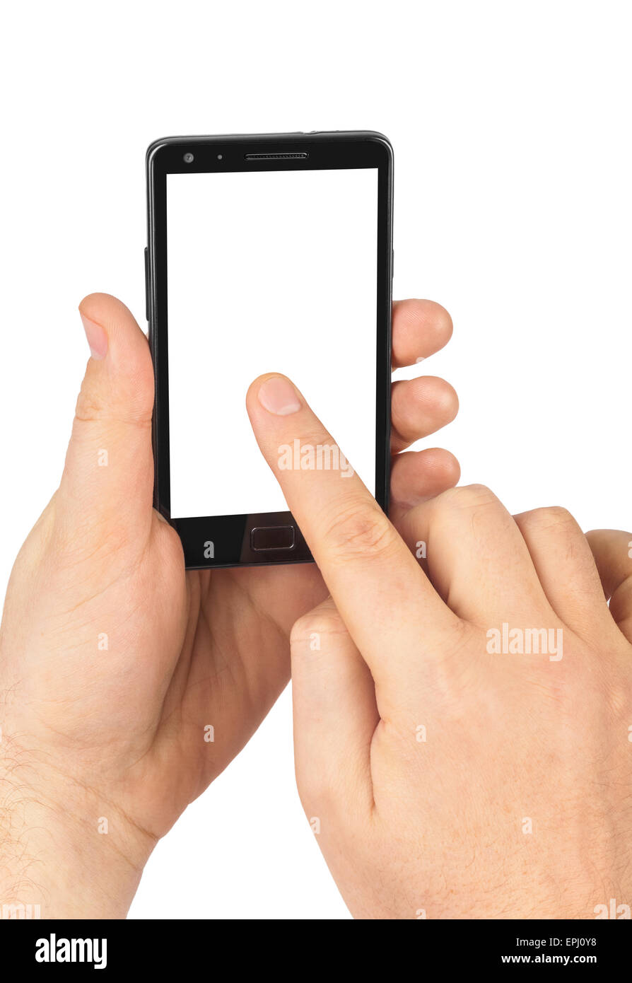 Hands with smartphone Stock Photo - Alamy