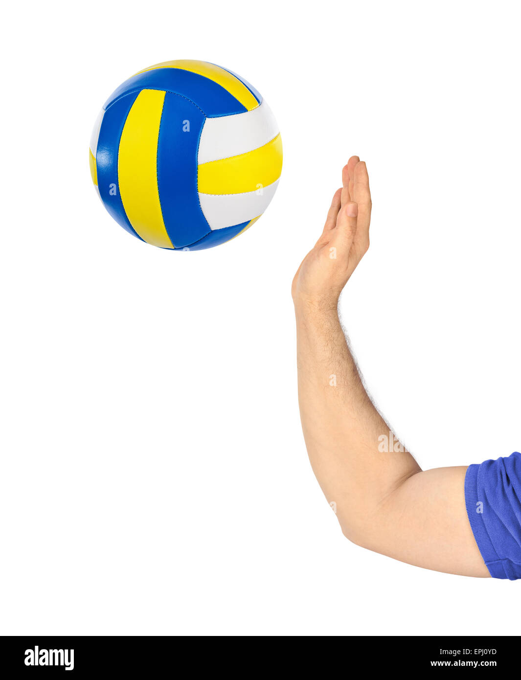 Hand and volleyball Stock Photo - Alamy