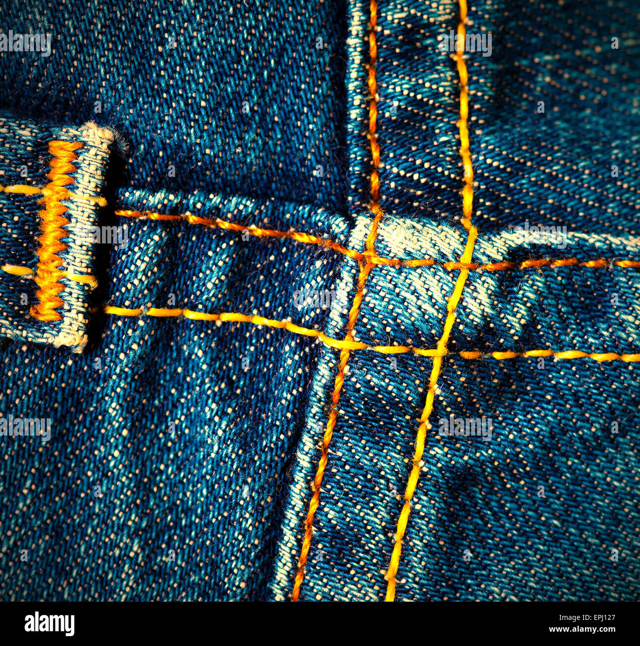 Crossed seams on jeans Stock Photo - Alamy