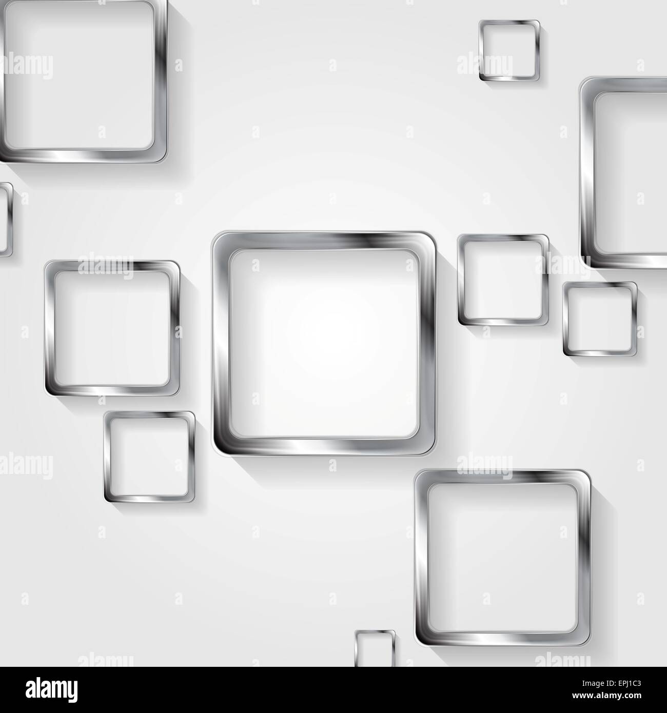 Metallic squares on white background Stock Photo - Alamy