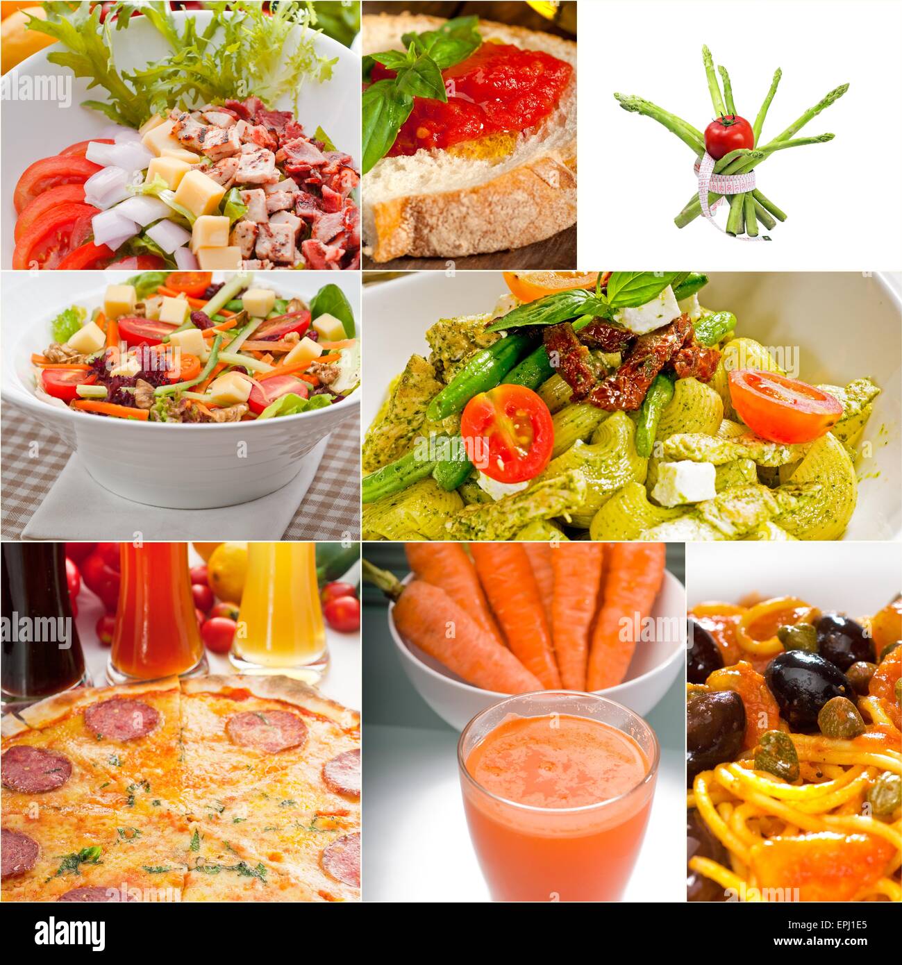 healthy Vegetarian vegan food collage Stock Photo - Alamy