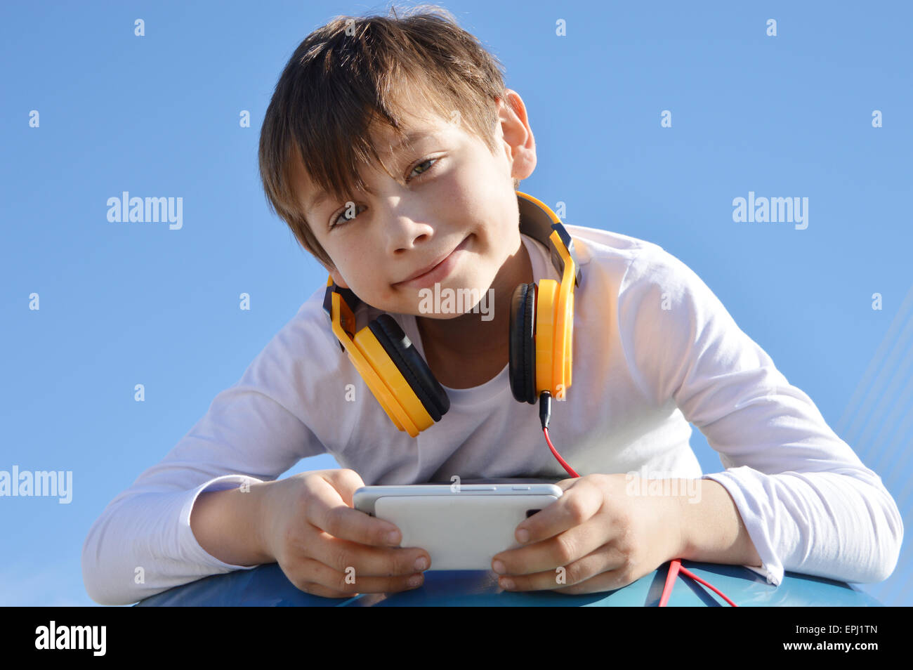 boy with smartphone Stock Photo - Alamy
