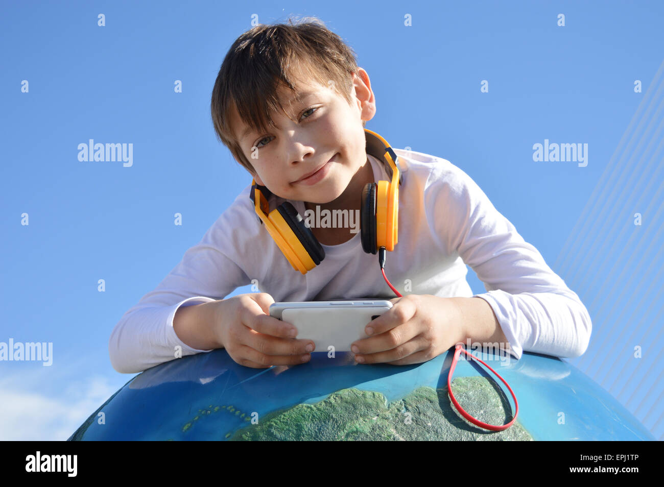 boy with smartphone Stock Photo - Alamy