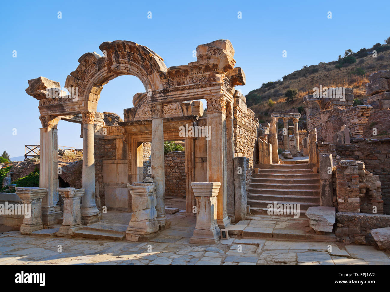 Ancient ruins in Ephesus Turkey Stock Photo - Alamy