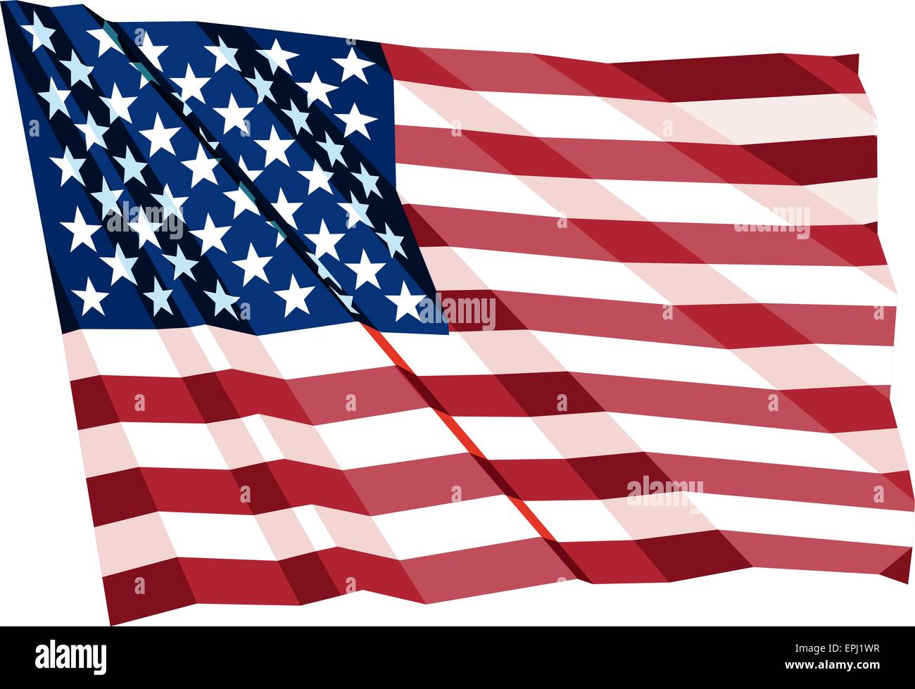 Crumpled US Flag Stock Vector Image & Art - Alamy