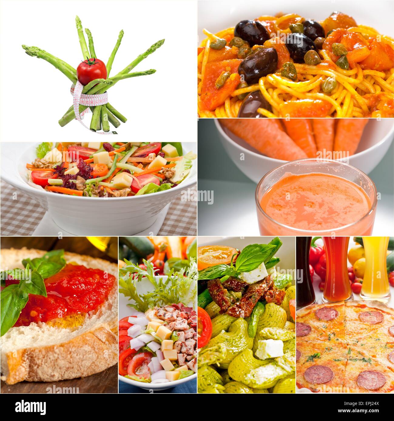 healthy Vegetarian vegan food collage Stock Photo - Alamy