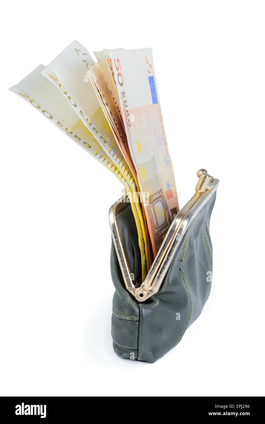Full wallet on a white background Stock Photo - Alamy