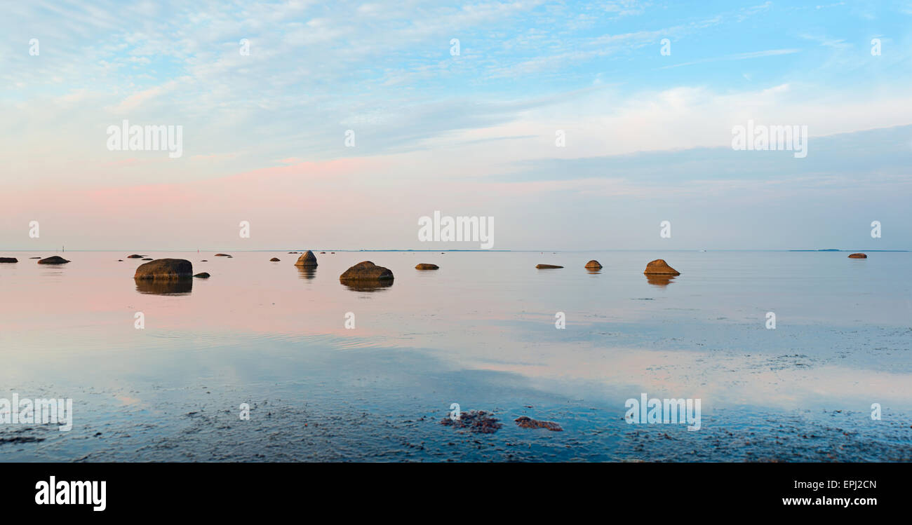 Romantic dusk sea view Stock Photo - Alamy