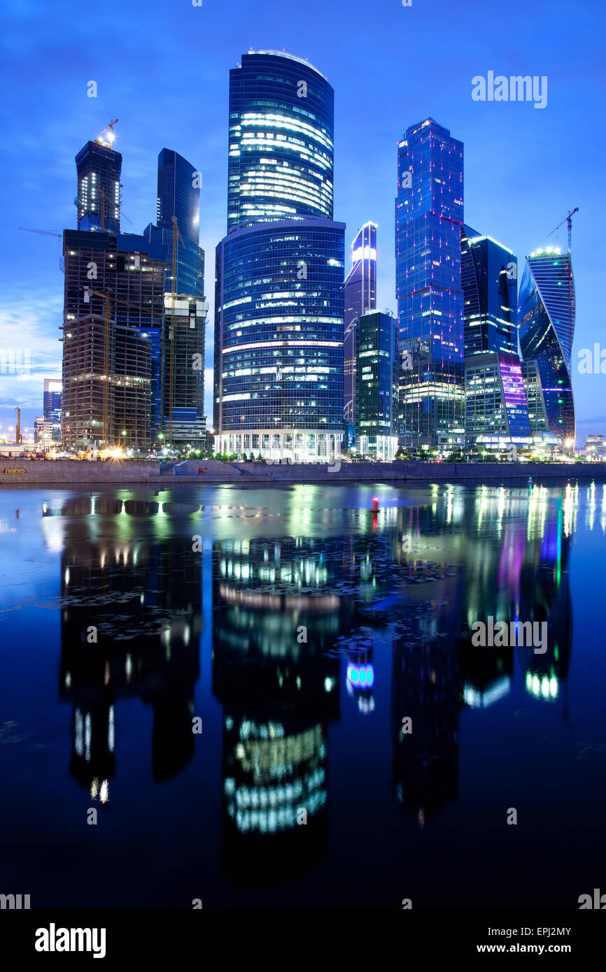 evening city landscape Stock Photo - Alamy