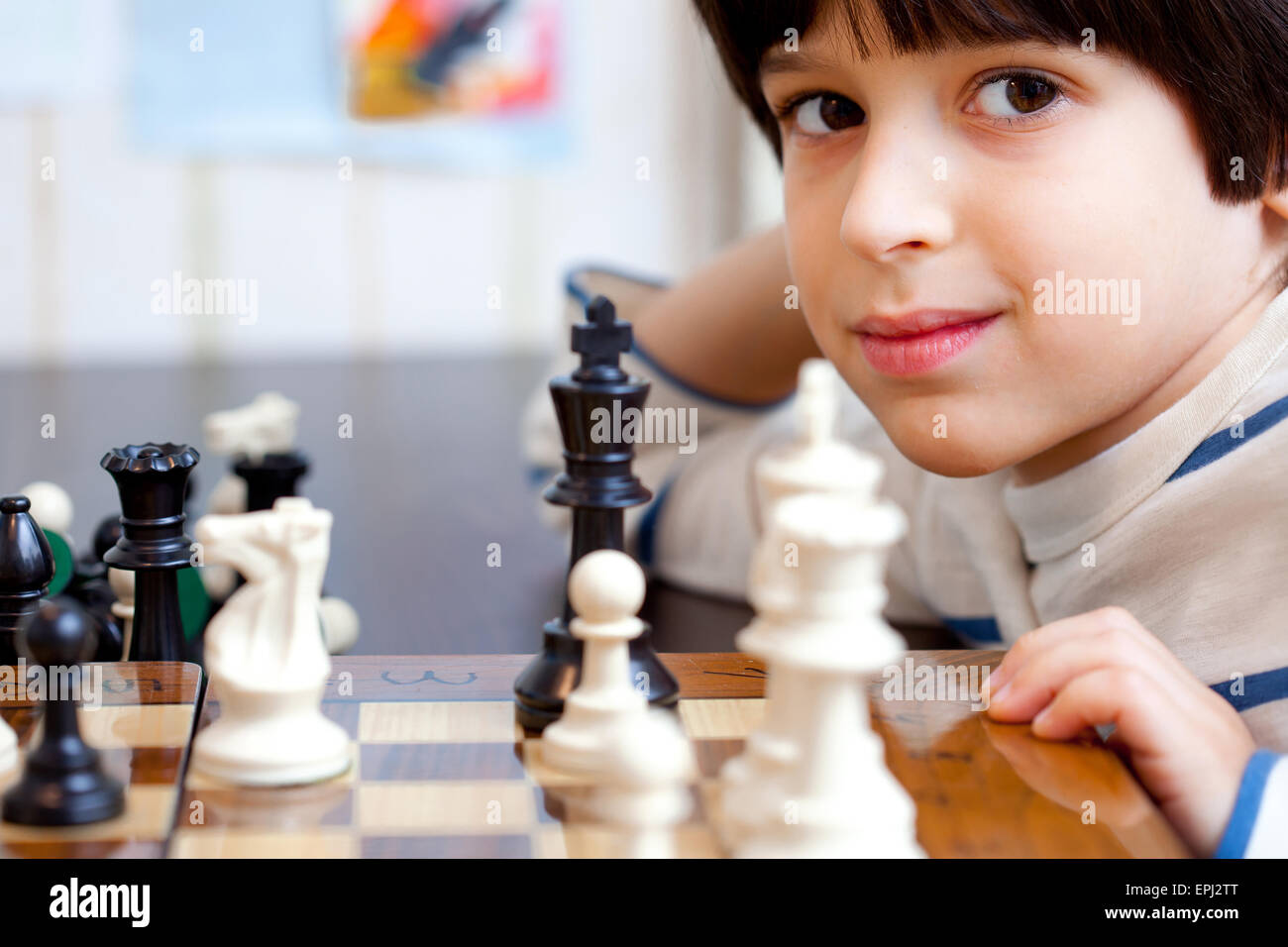 boy and chess, close-up Stock Photo - Alamy