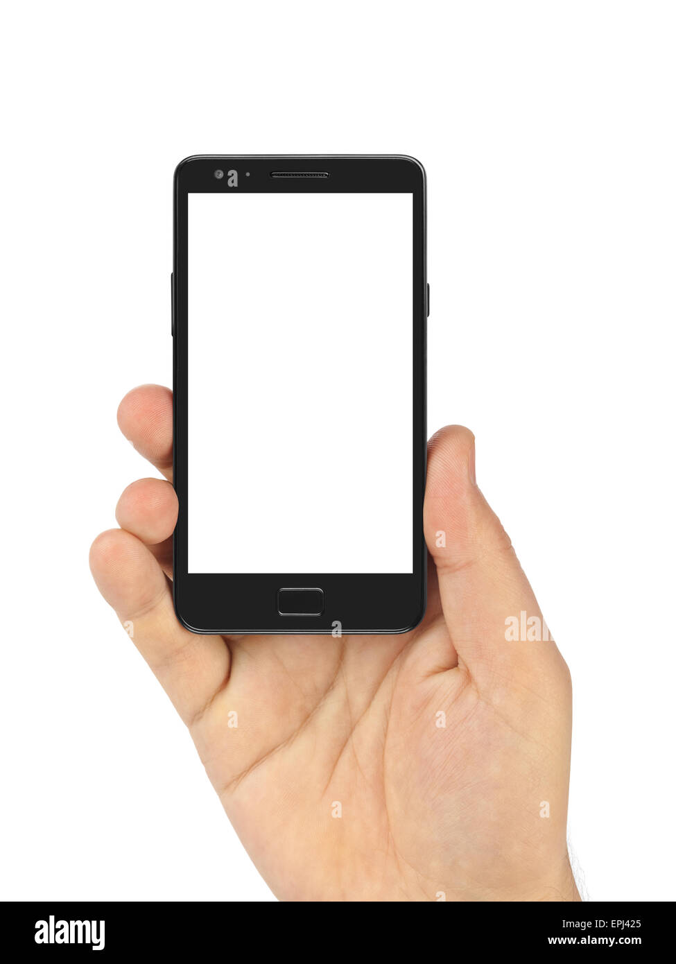 Hand with smartphone Stock Photo - Alamy