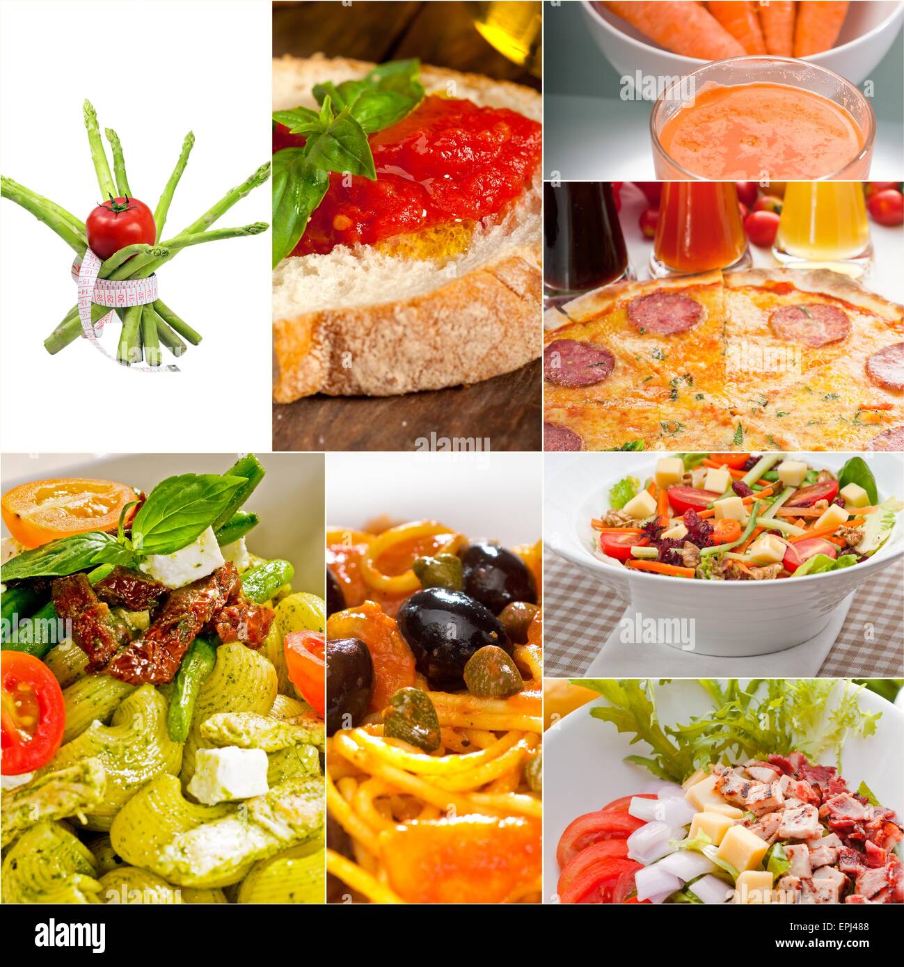 healthy Vegetarian vegan food collage Stock Photo - Alamy