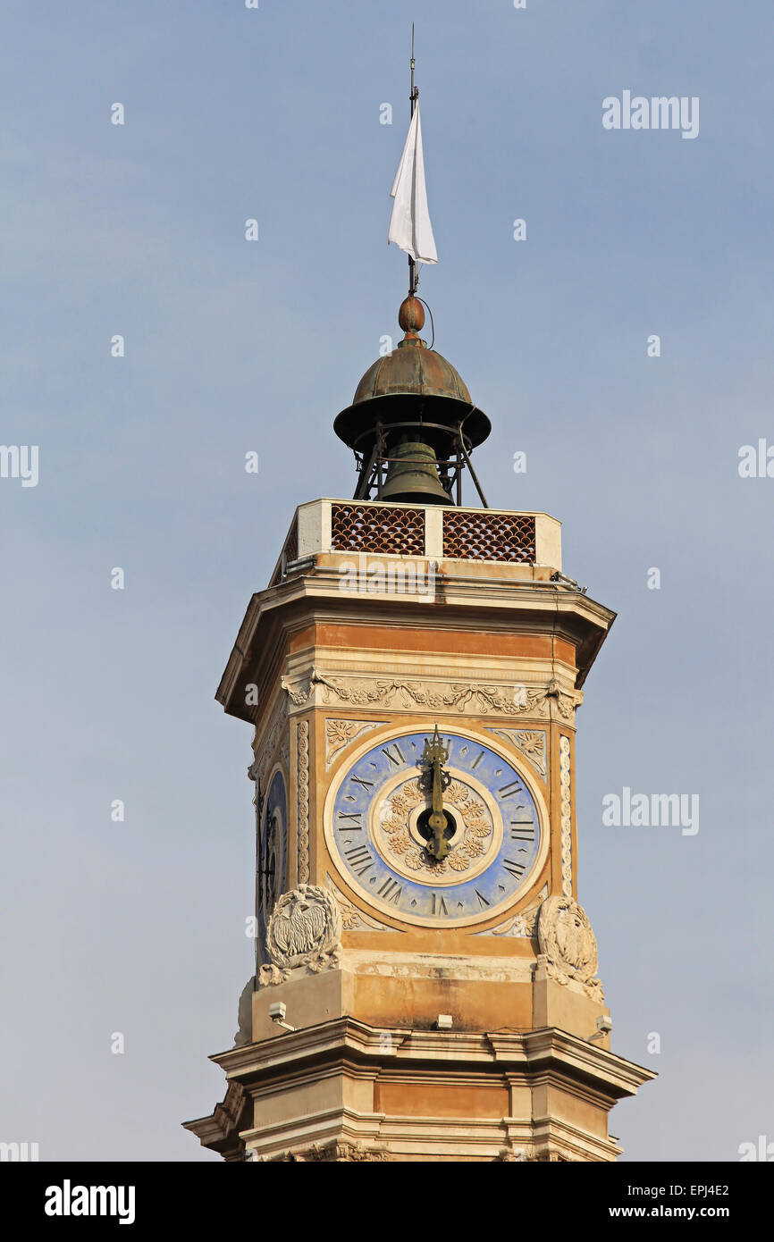 Clock bell tower flag hi-res stock photography and images - Alamy