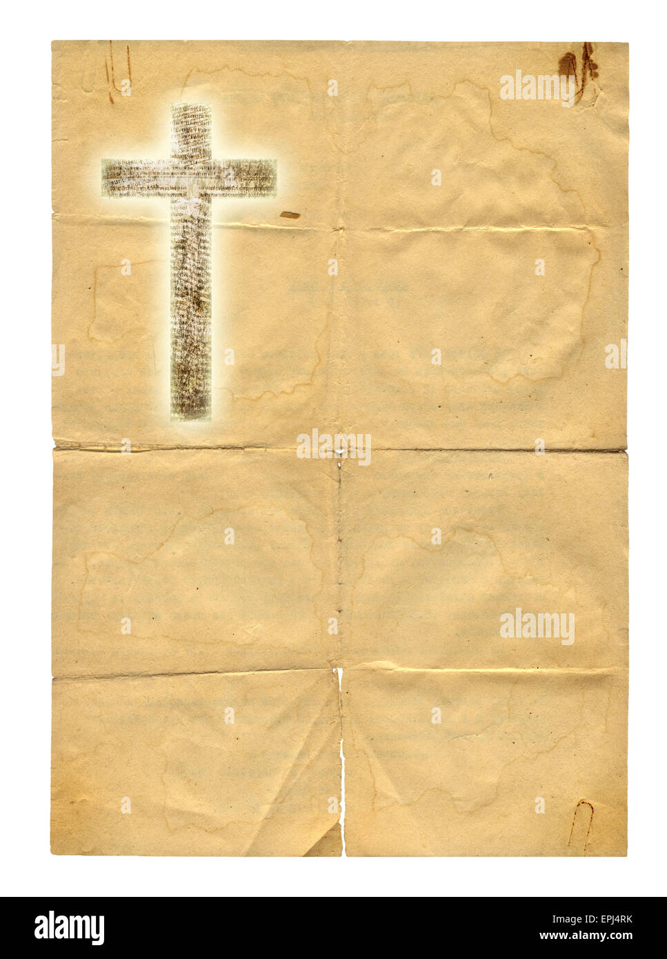 Glowing holy cross on abstract paper background Stock Photo - Alamy