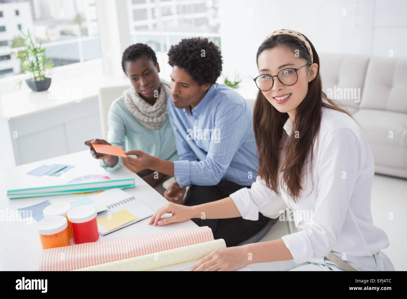 Interior designer smiling at camera Stock Photo - Alamy