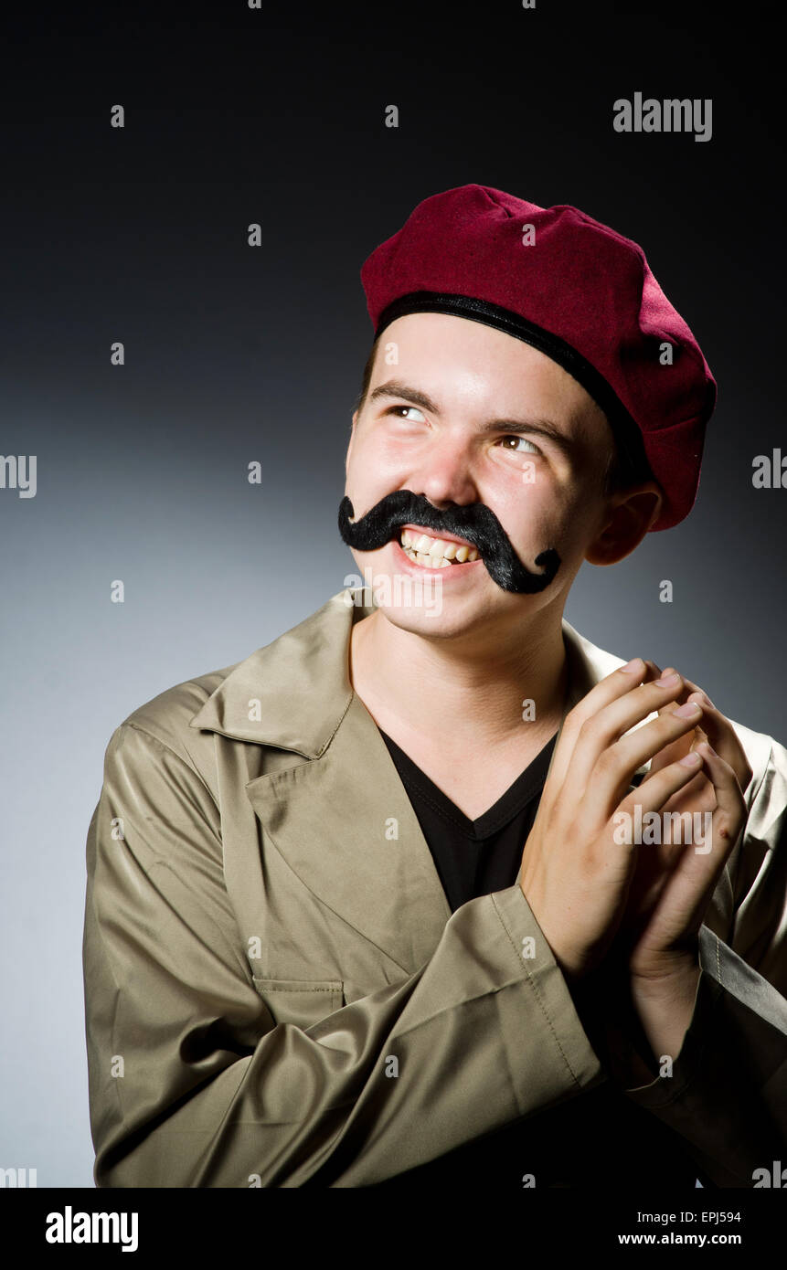 Funny soldier in military concept Stock Photo - Alamy