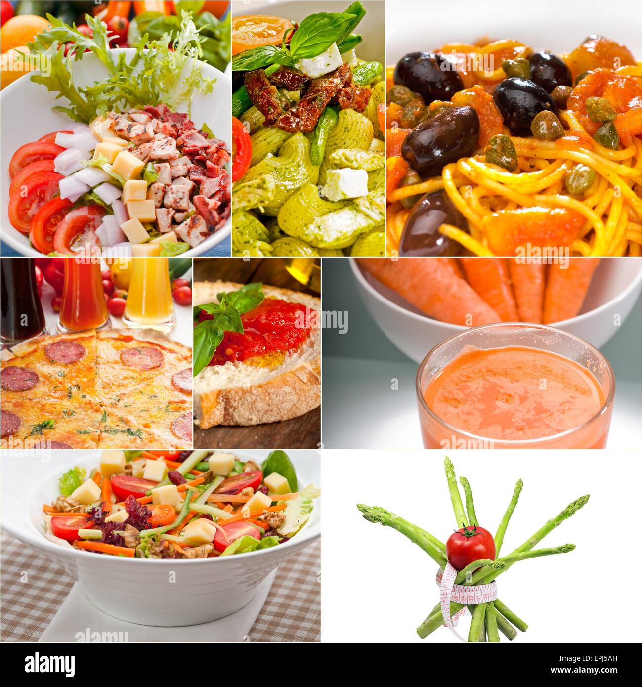 healthy Vegetarian vegan food collage Stock Photo - Alamy