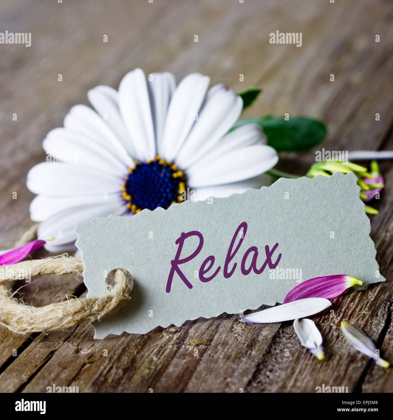 Relax label hi-res stock photography and images - Alamy
