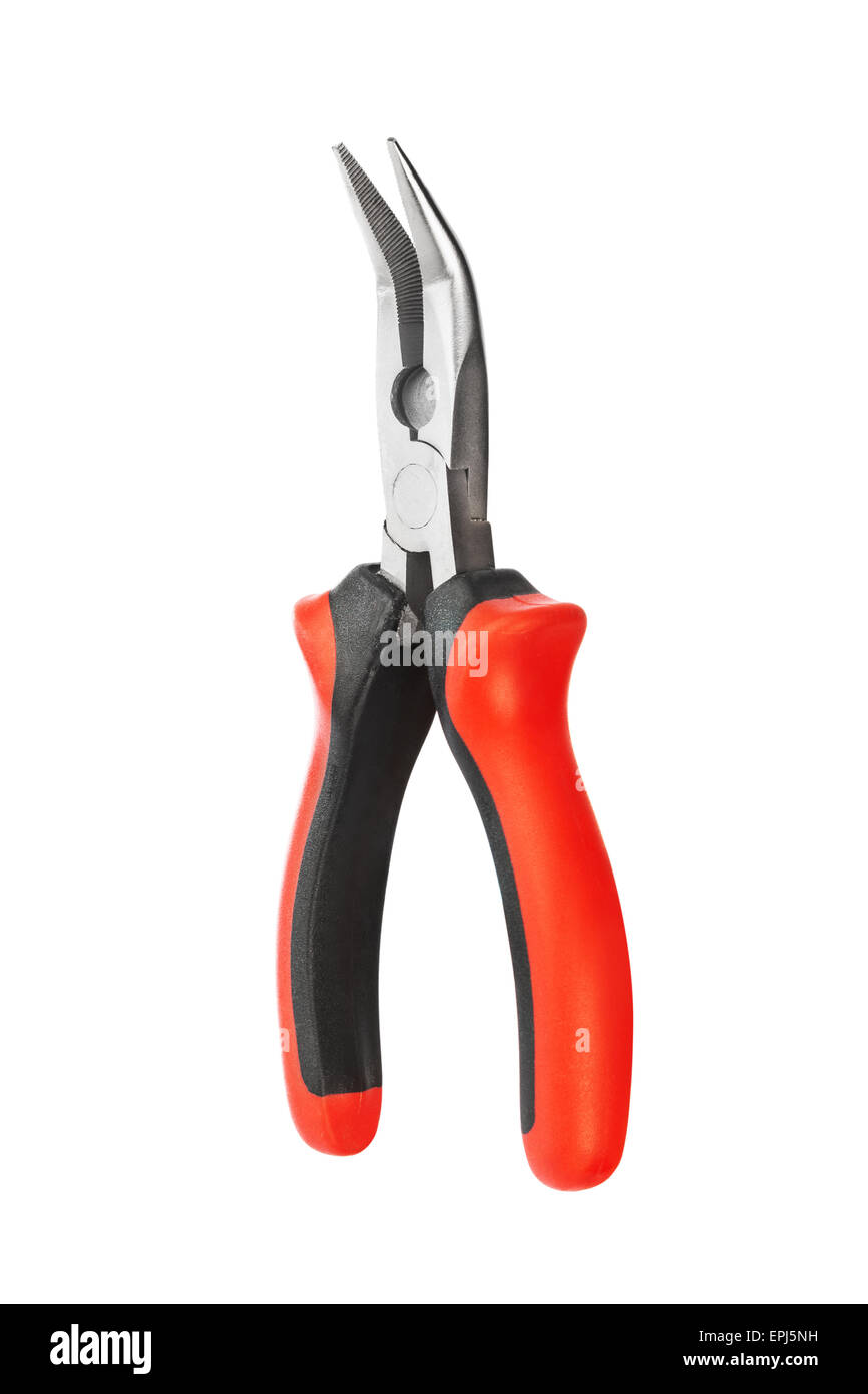 Construction red pliers cutting Cut Out Stock Images & Pictures - Alamy