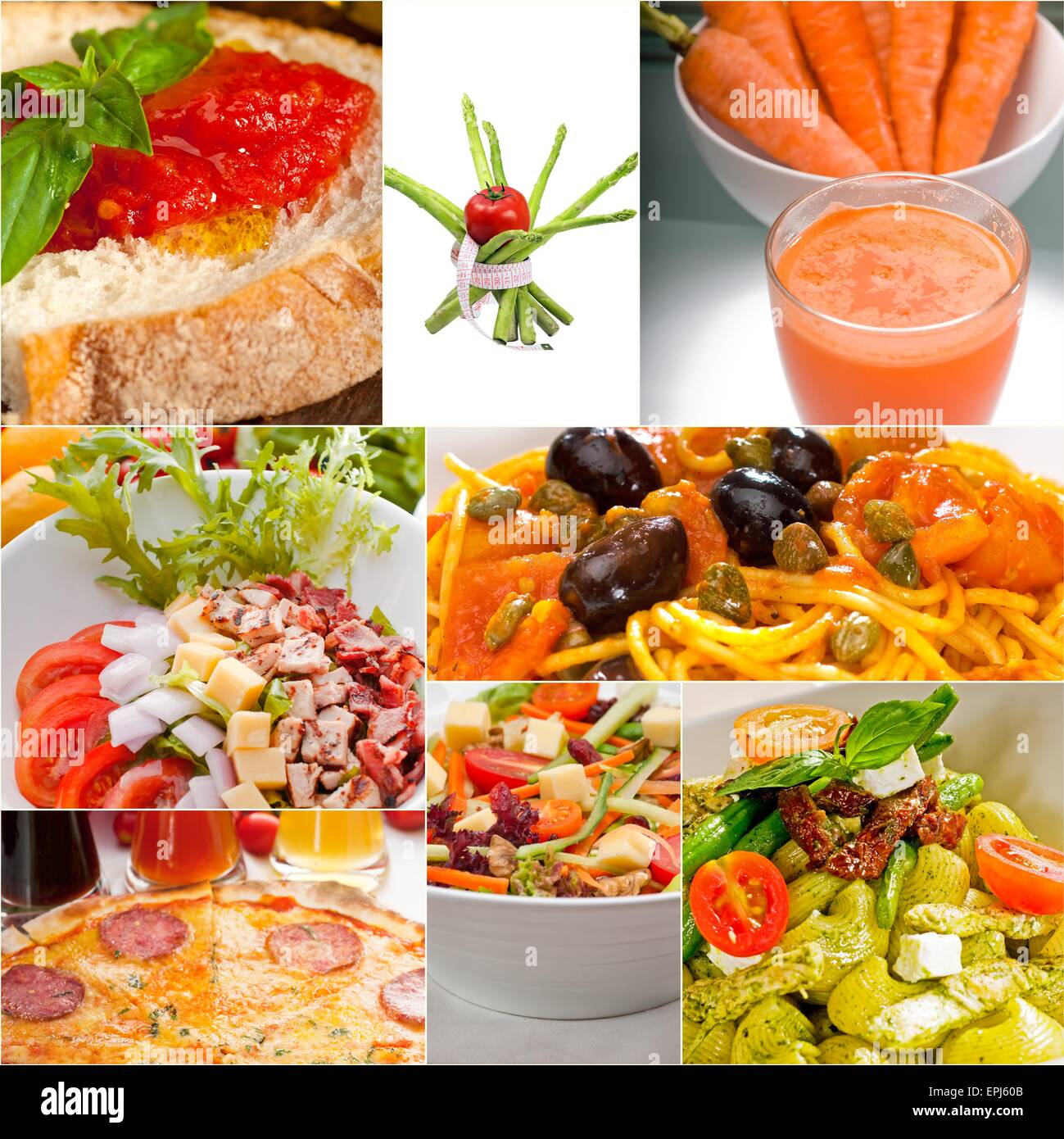 healthy Vegetarian vegan food collage Stock Photo - Alamy