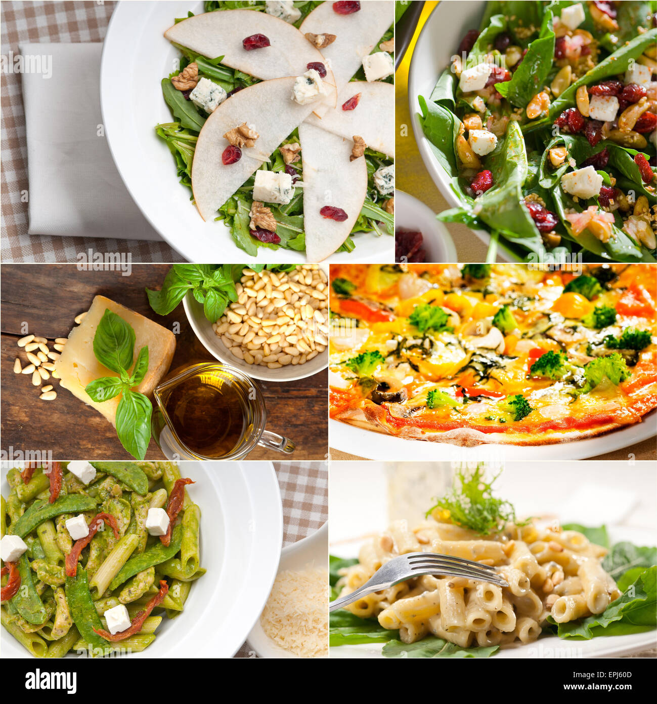 healthy and tasty Italian food collage Stock Photo - Alamy