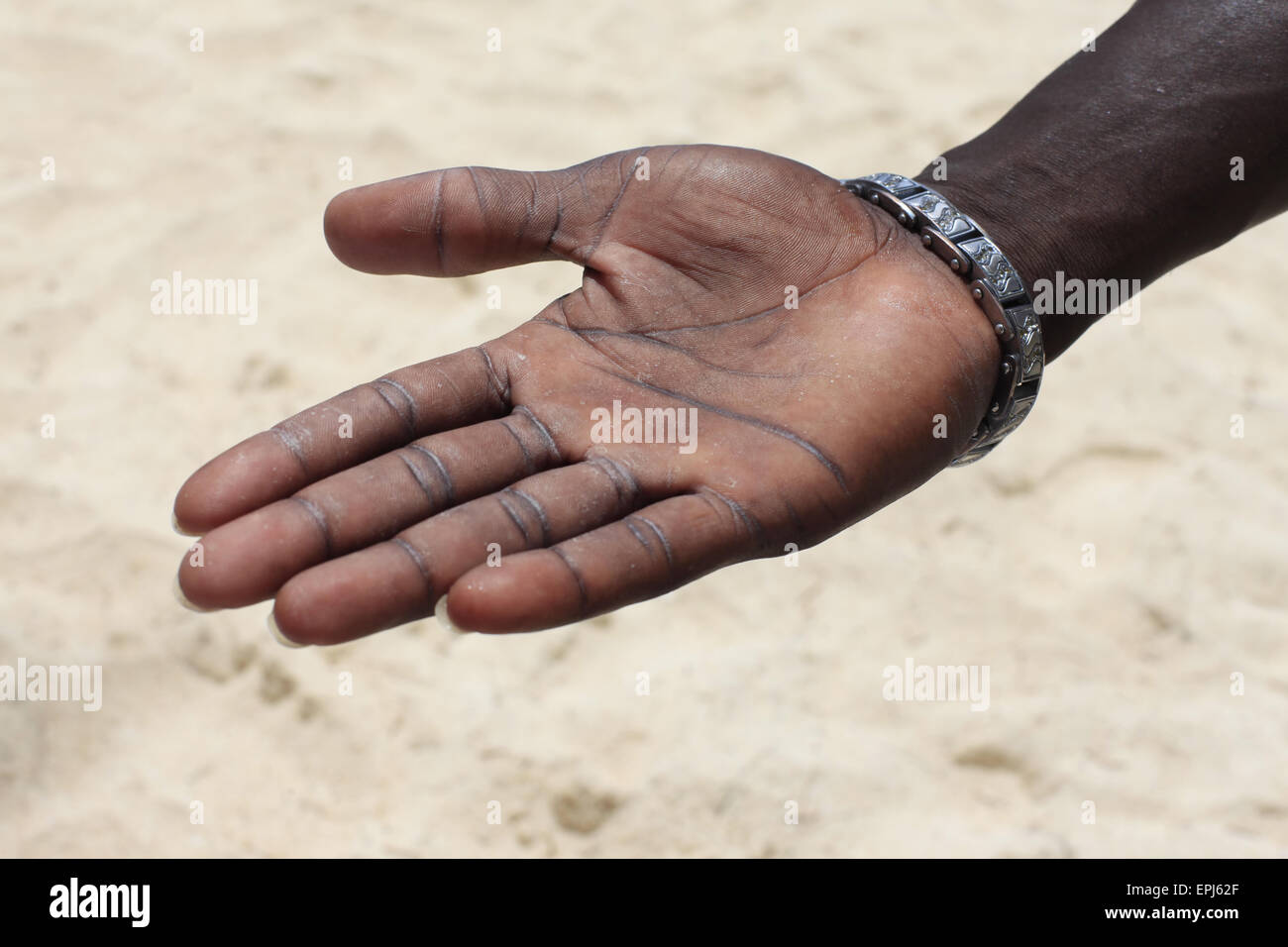 Open begging hand hi-res stock photography and images - Alamy