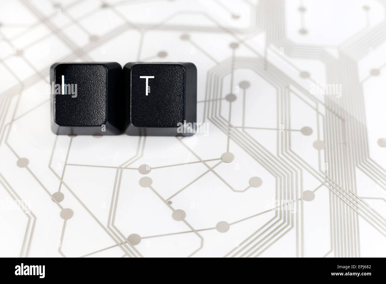 IT Helpdesk - Two Black Keyboard keys with letters I and T on White ...