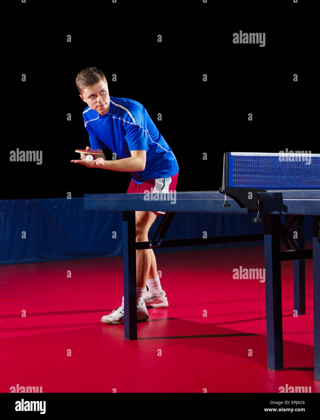 Young table tennis player isolated Stock Photo - Alamy
