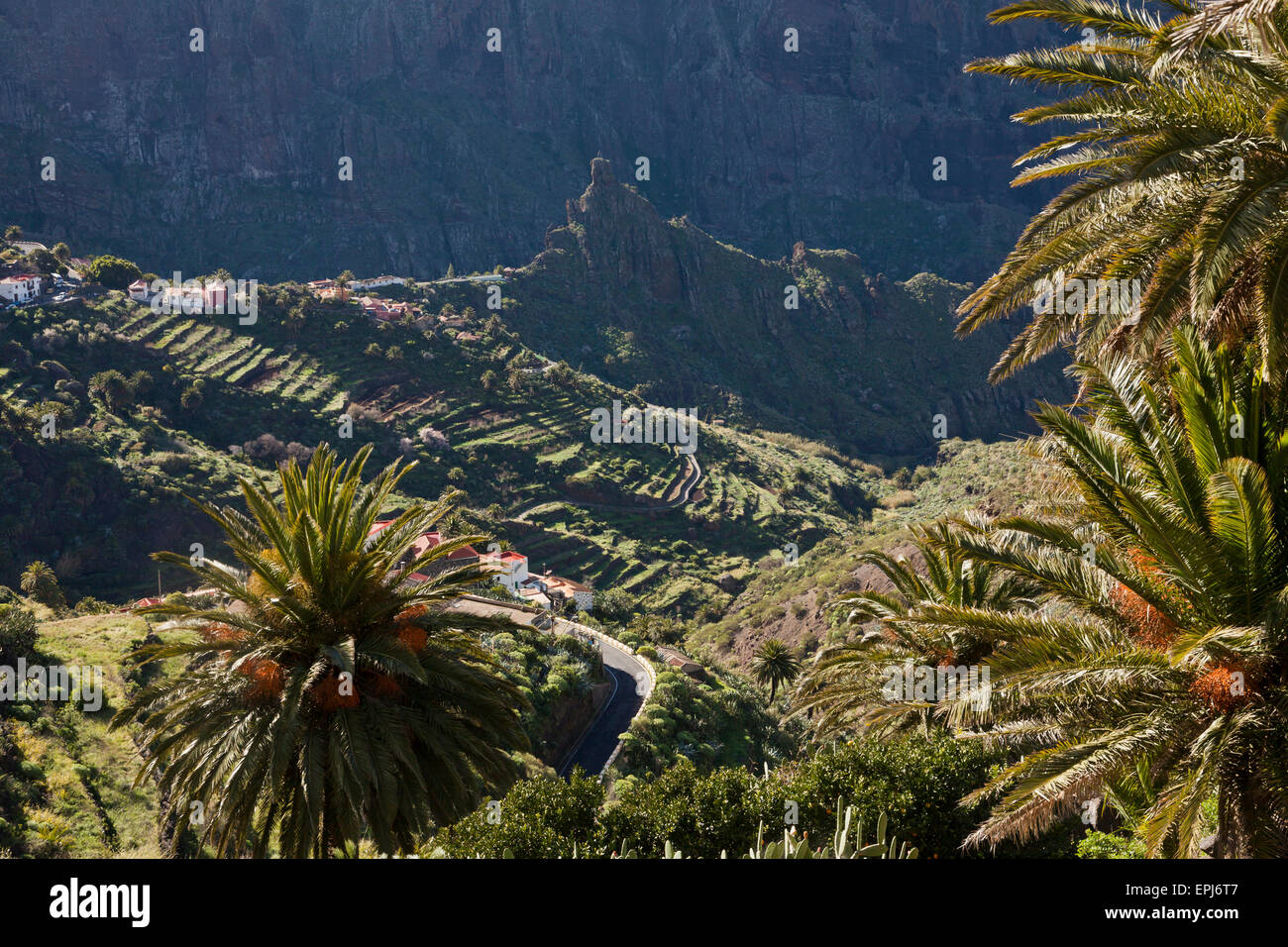 Masca Gorge and village, Teno Mountains, Tenerife, Canary Islands ...