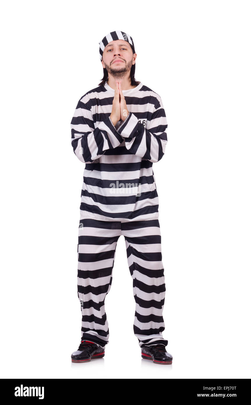 Prison inmate isolated on the white background Stock Photo - Alamy
