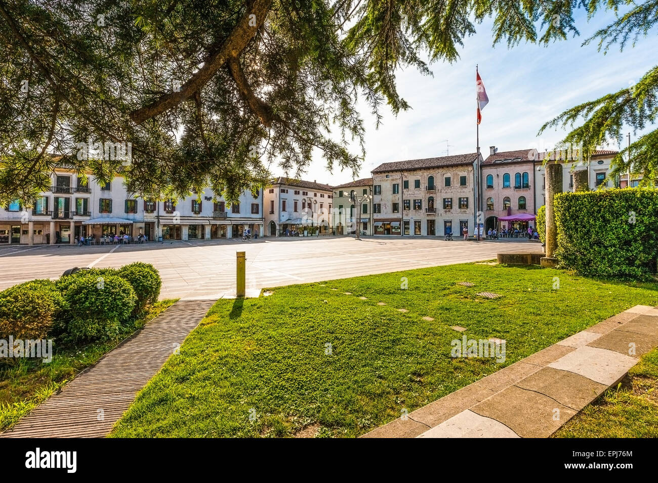 Veneto Oderzo Piazza Grande Stock Photo - Alamy