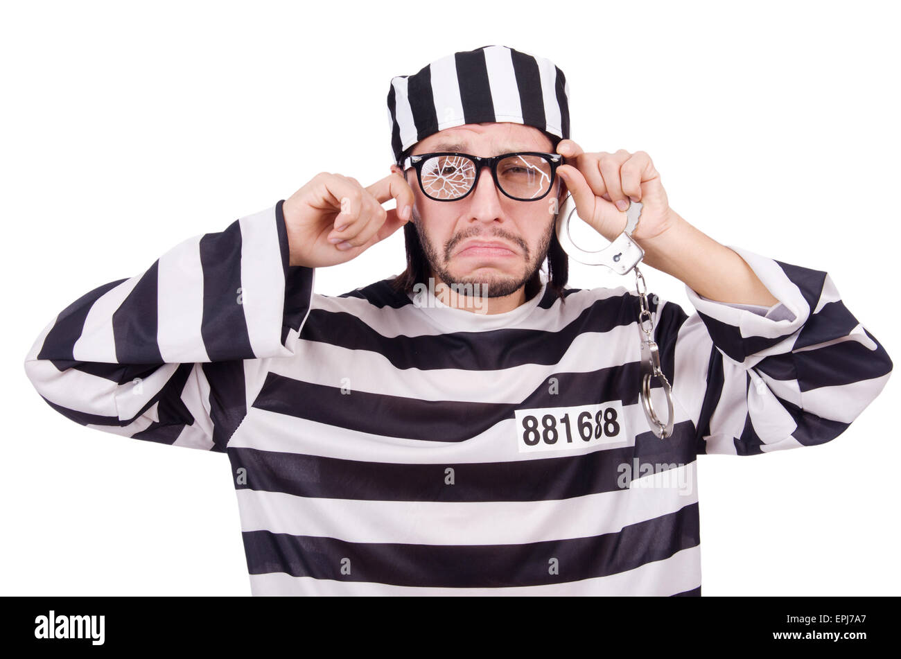Prison inmate isolated on the white background Stock Photo - Alamy