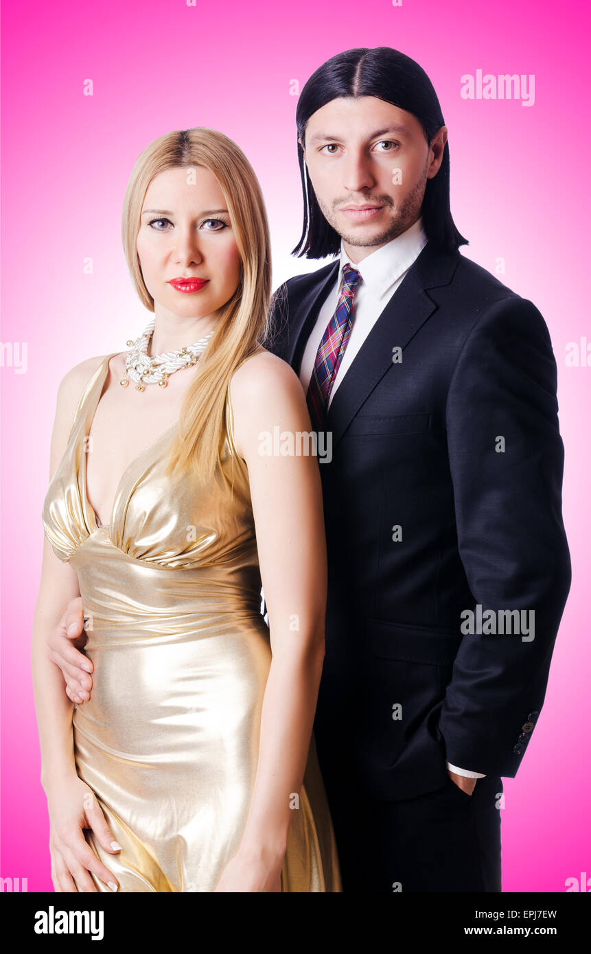 Pair in romantic love concept Stock Photo - Alamy
