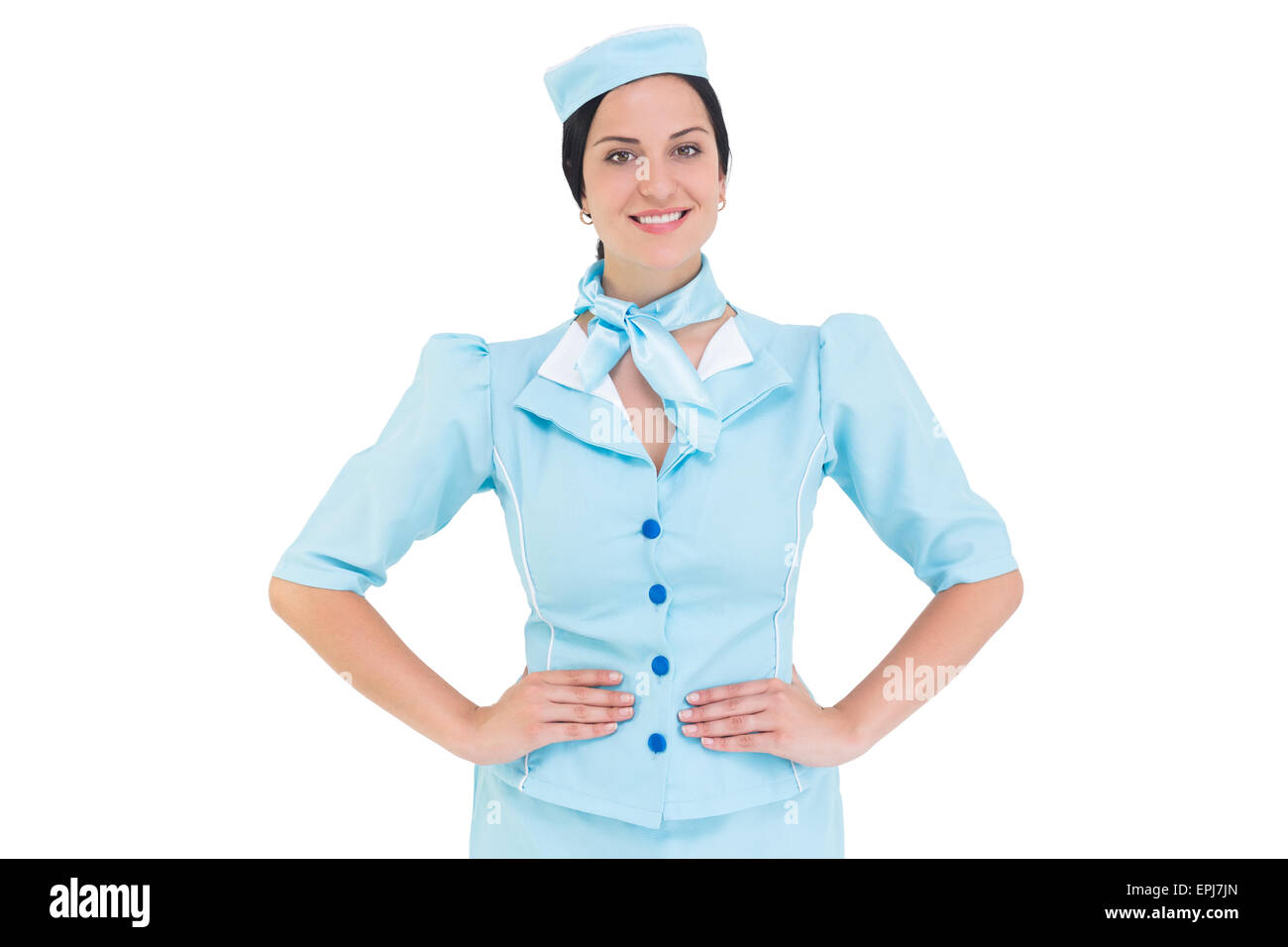 Beautiful young flight attendant portrait hi-res stock photography and ...