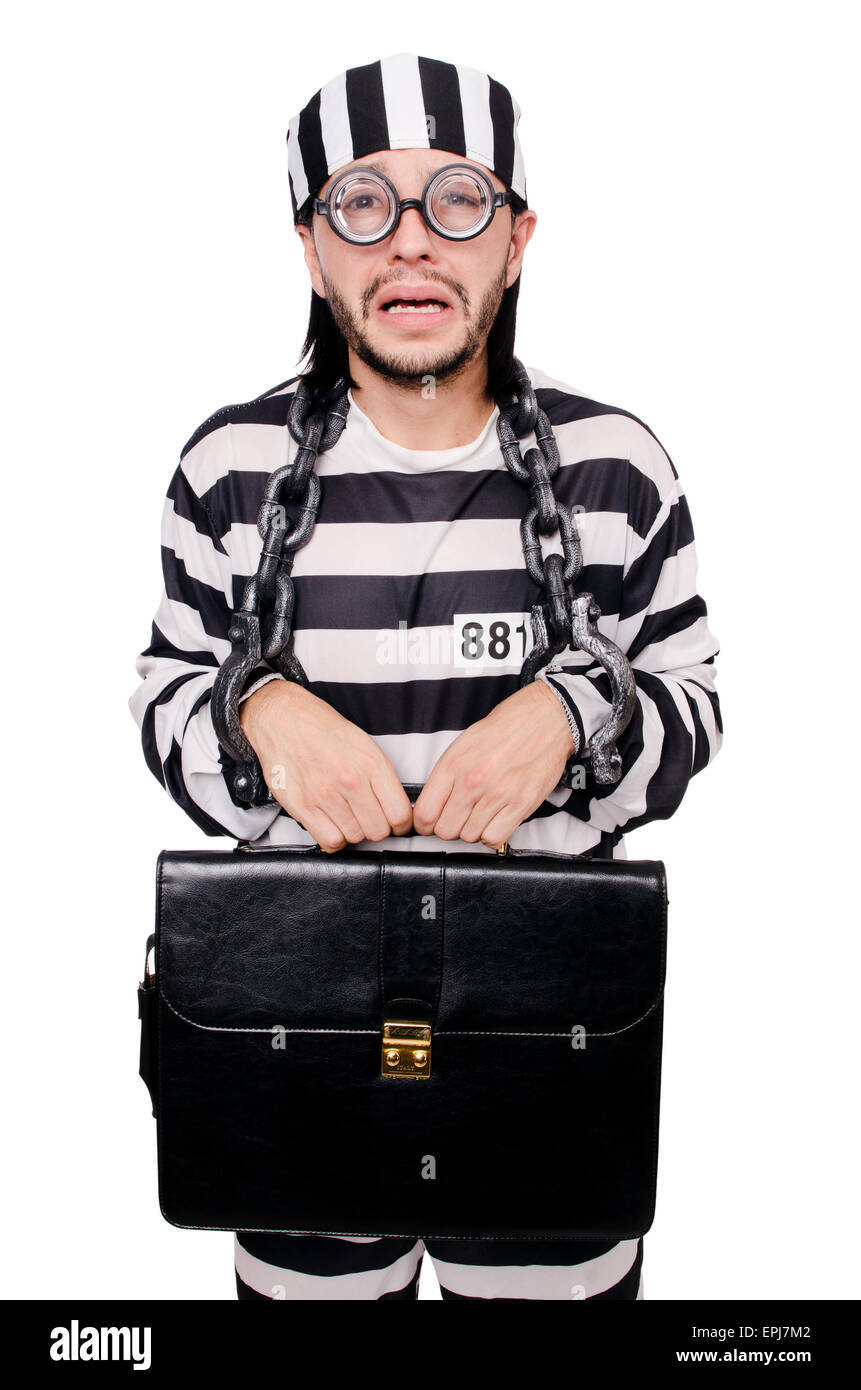 Prison inmate isolated on the white background Stock Photo - Alamy