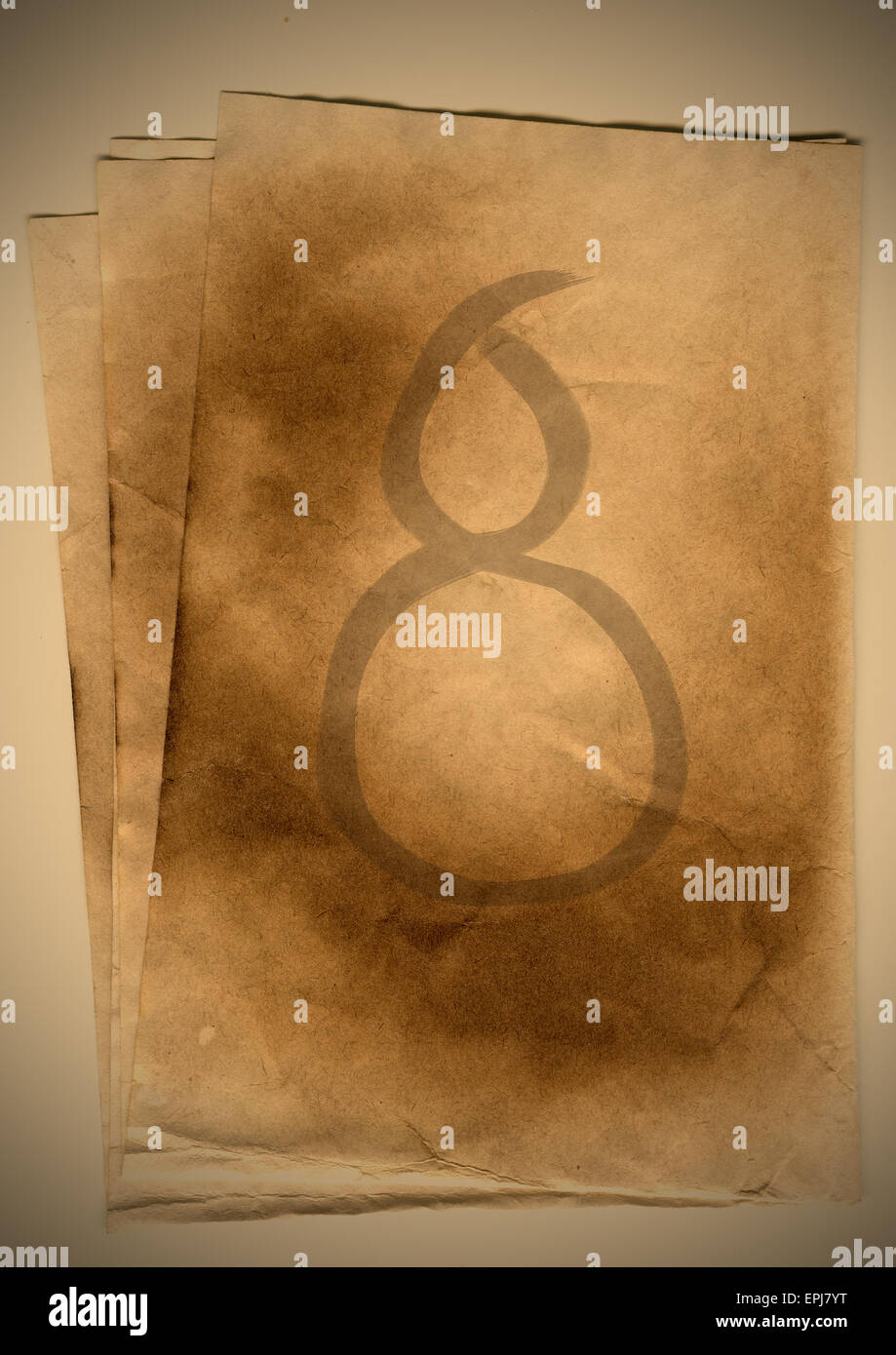vintage paper with the inscription Stock Photo - Alamy