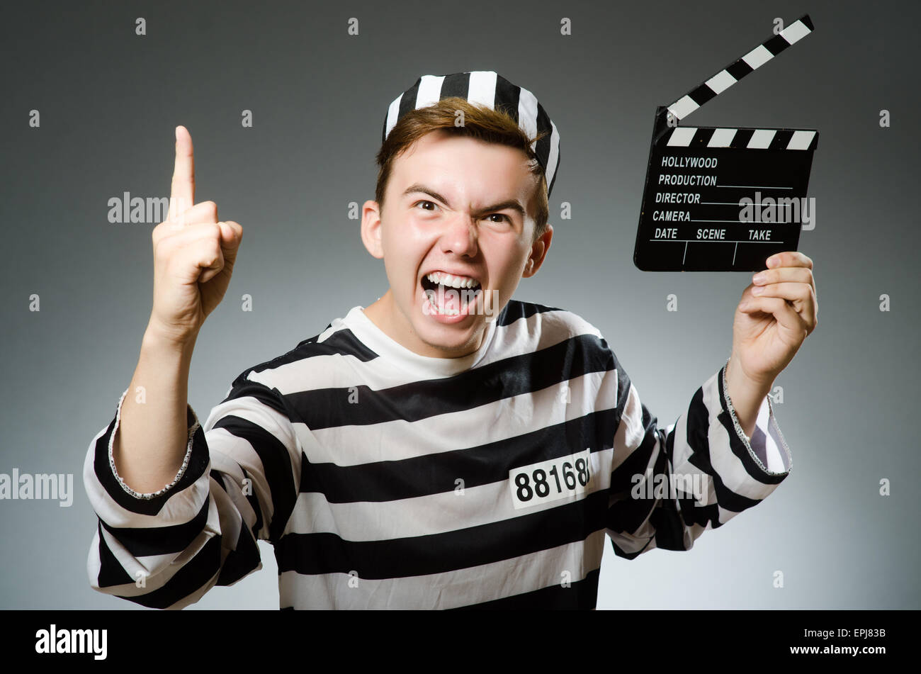 Prison inmate in funny concept Stock Photo - Alamy