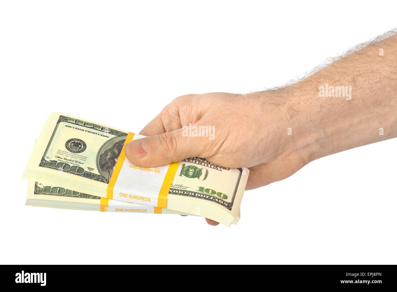 Hand with money Stock Photo - Alamy
