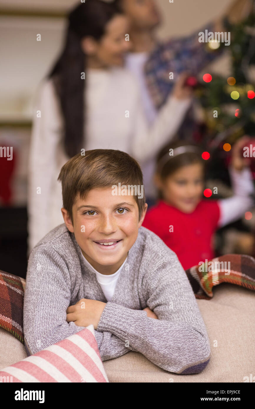 Portrait father son leaning on hi-res stock photography and images - Alamy