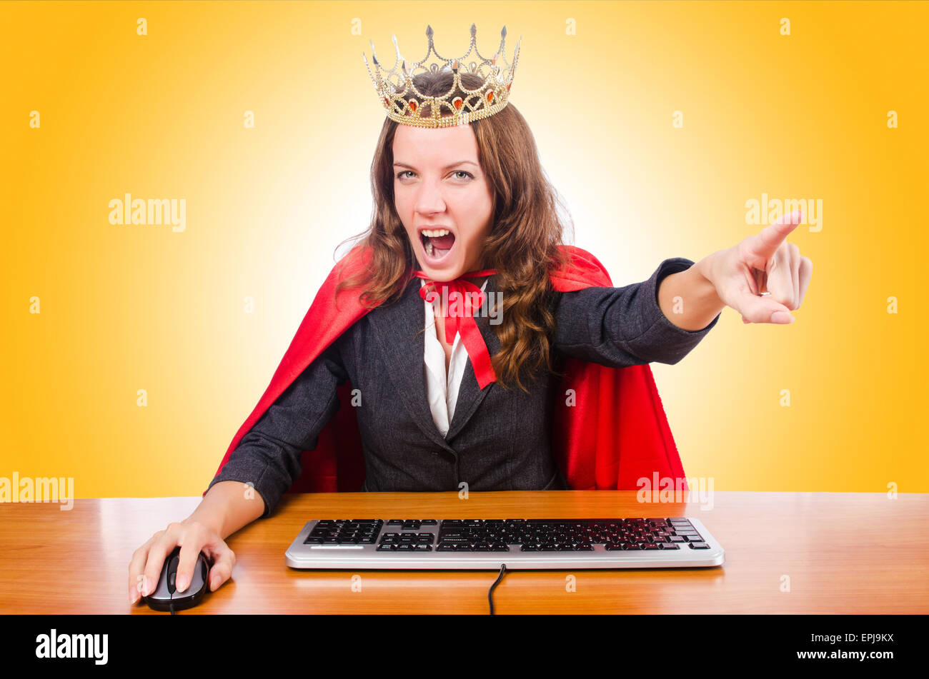 Office queen isolated on the white Stock Photo - Alamy