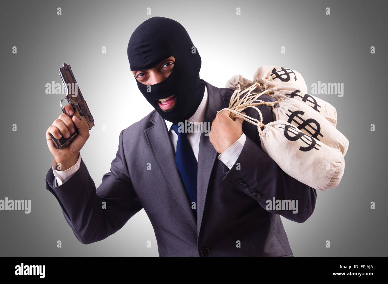 Bank robber comic hi-res stock photography and images - Alamy