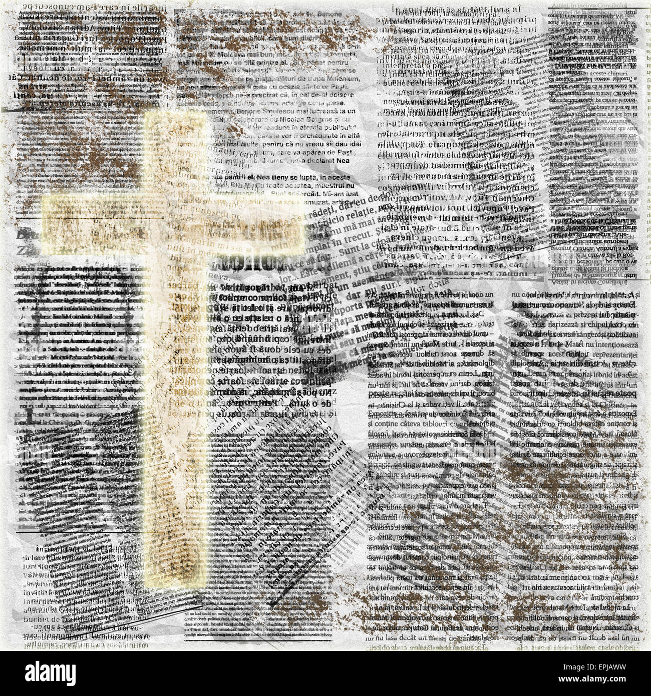 Glowing holy cross on abstract paper background Stock Photo - Alamy