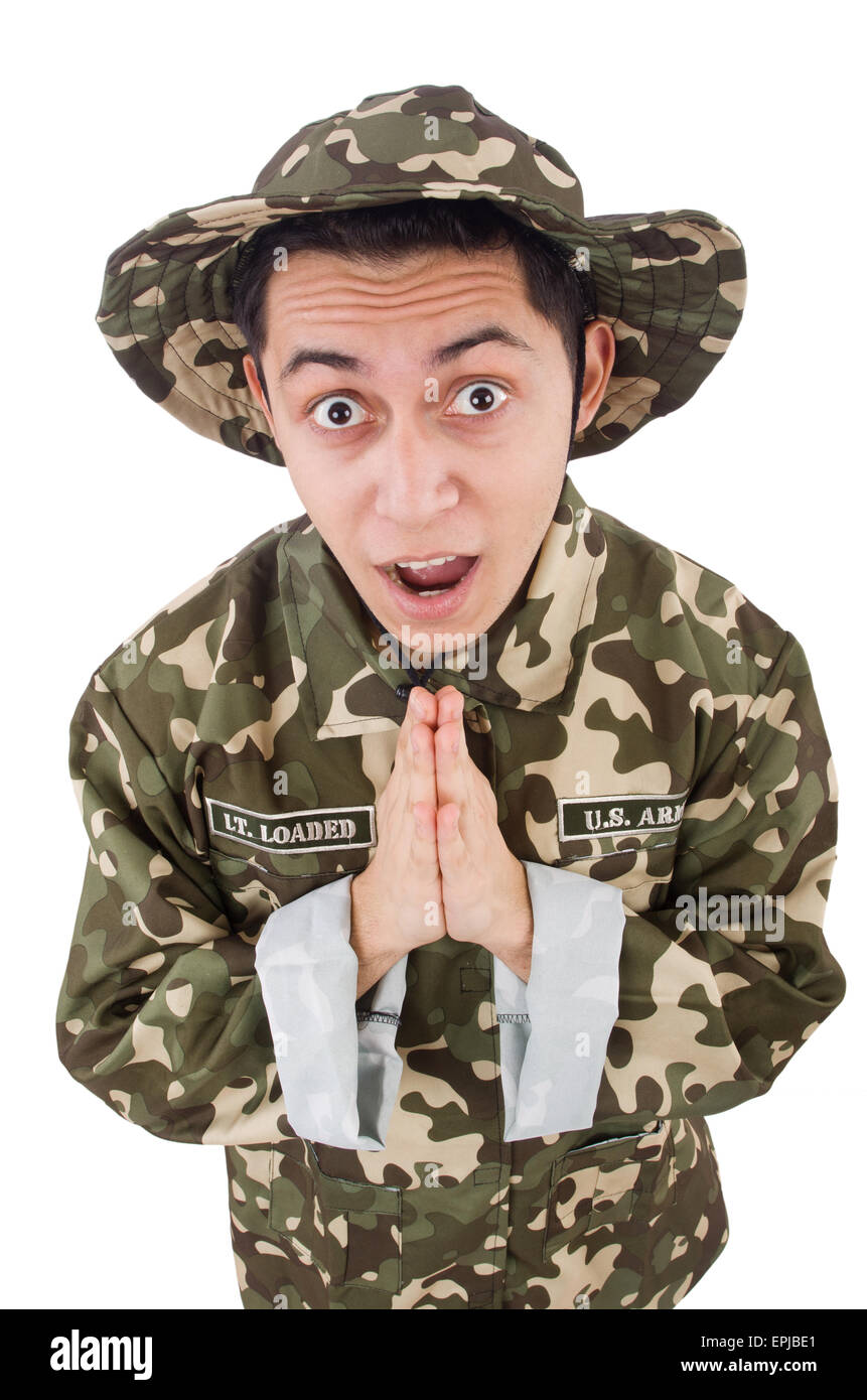 Surprised soldier in uniform hi-res stock photography and images - Alamy