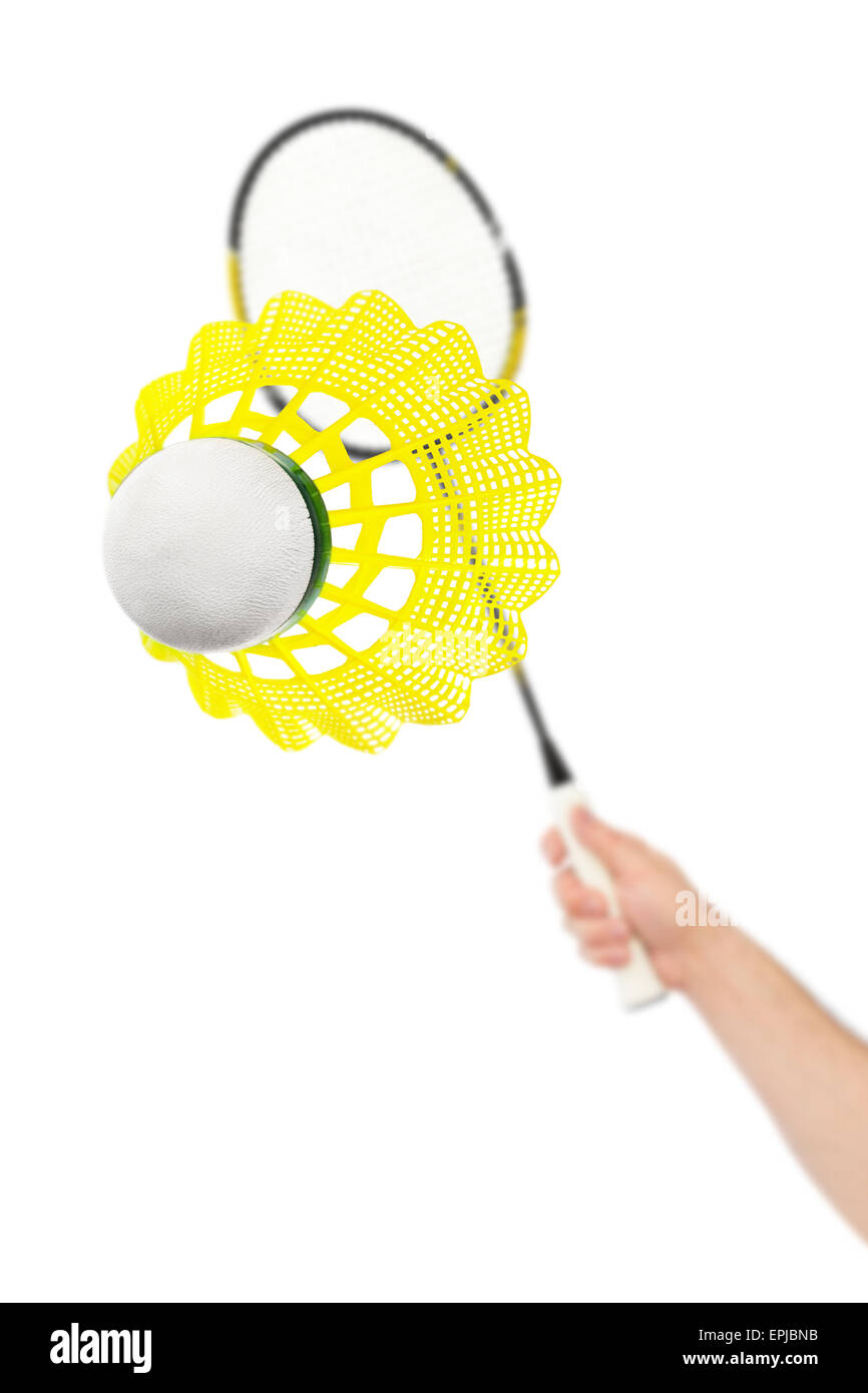 Hand badminton player racket shuttlecock hi-res stock photography and ...