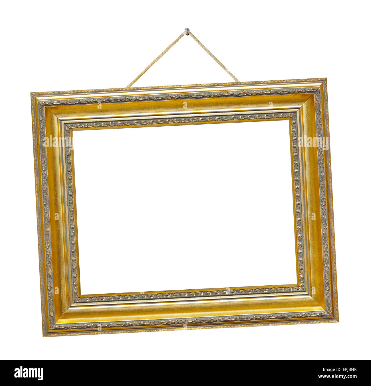 Retro frame on rope Stock Photo - Alamy