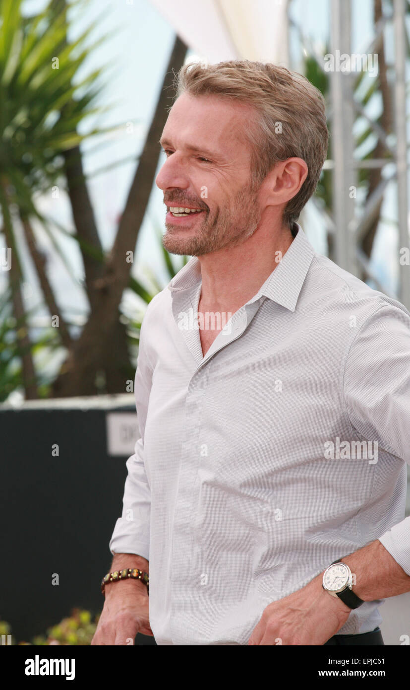 Cannes, France. 18th May, 2015. Actor Lambert Wilson at the Enragés ...