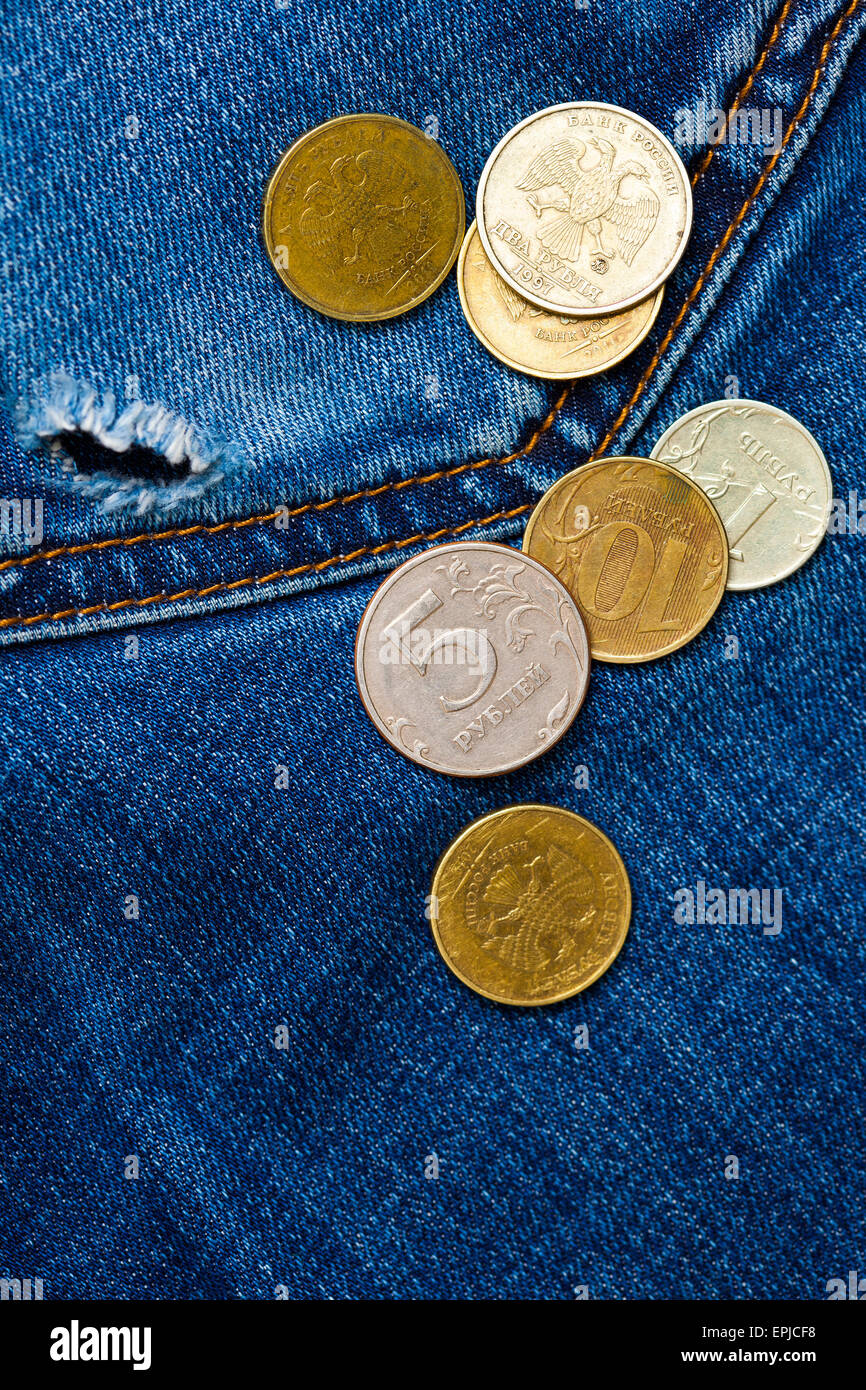 Denim pocket coins hi-res stock photography and images - Alamy