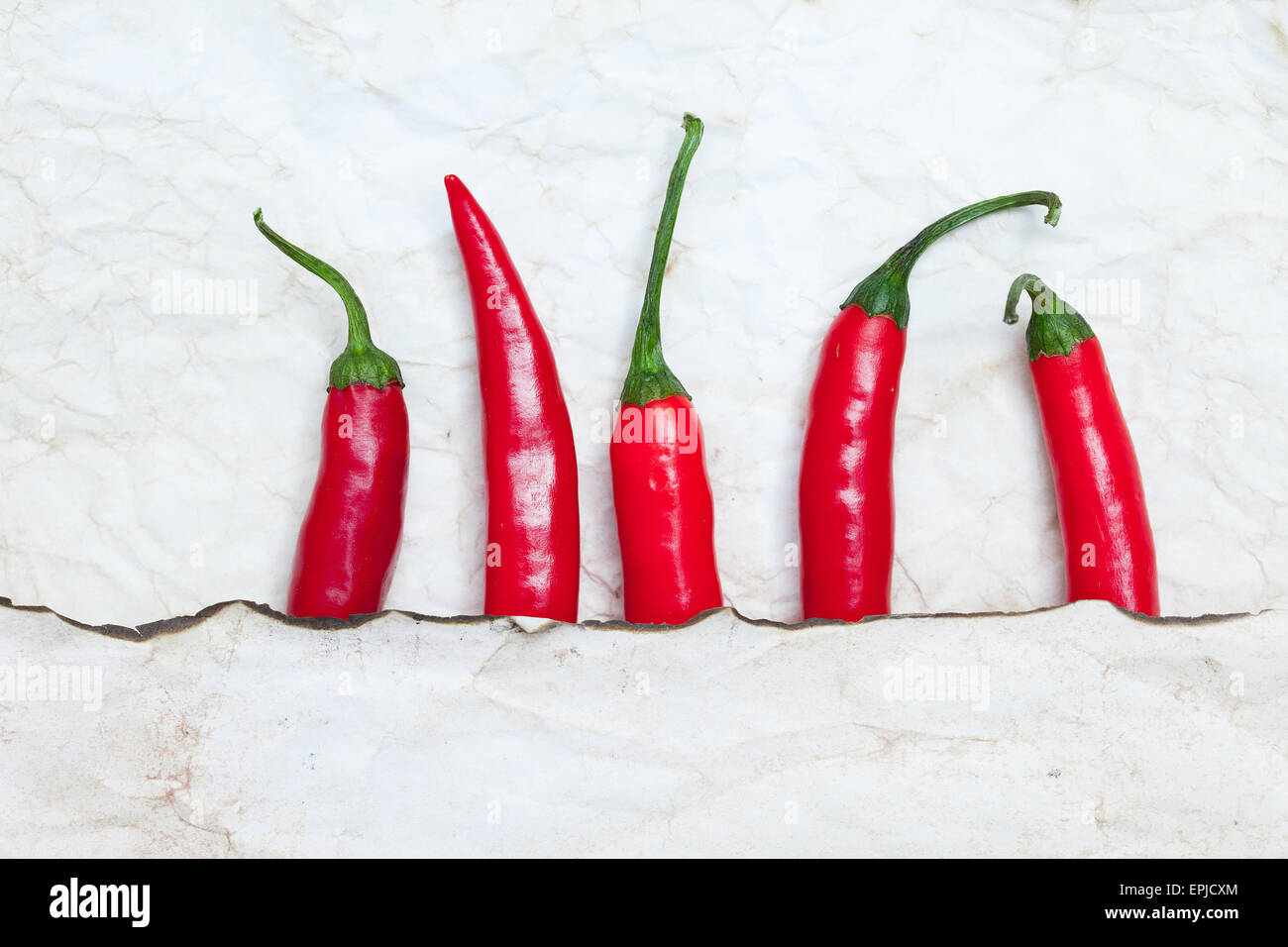 red hot chili peppers in paper bags Stock Photo - Alamy