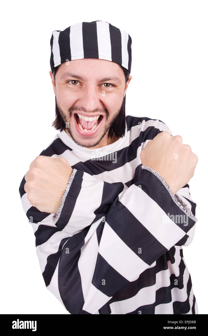 Prison inmate isolated on the white background Stock Photo - Alamy